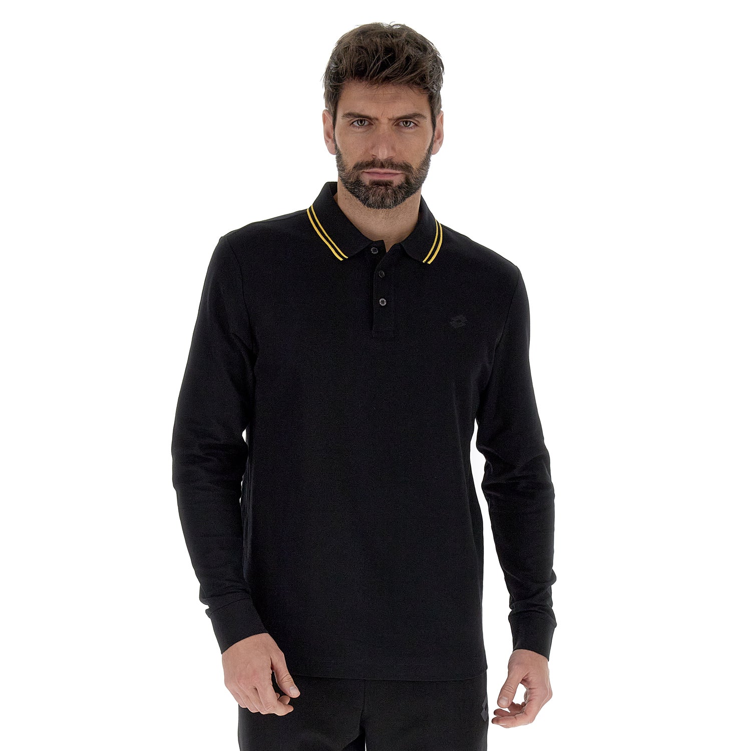 Leisure Classica Polo Shirt Black 220205 B7f Lotto Sport