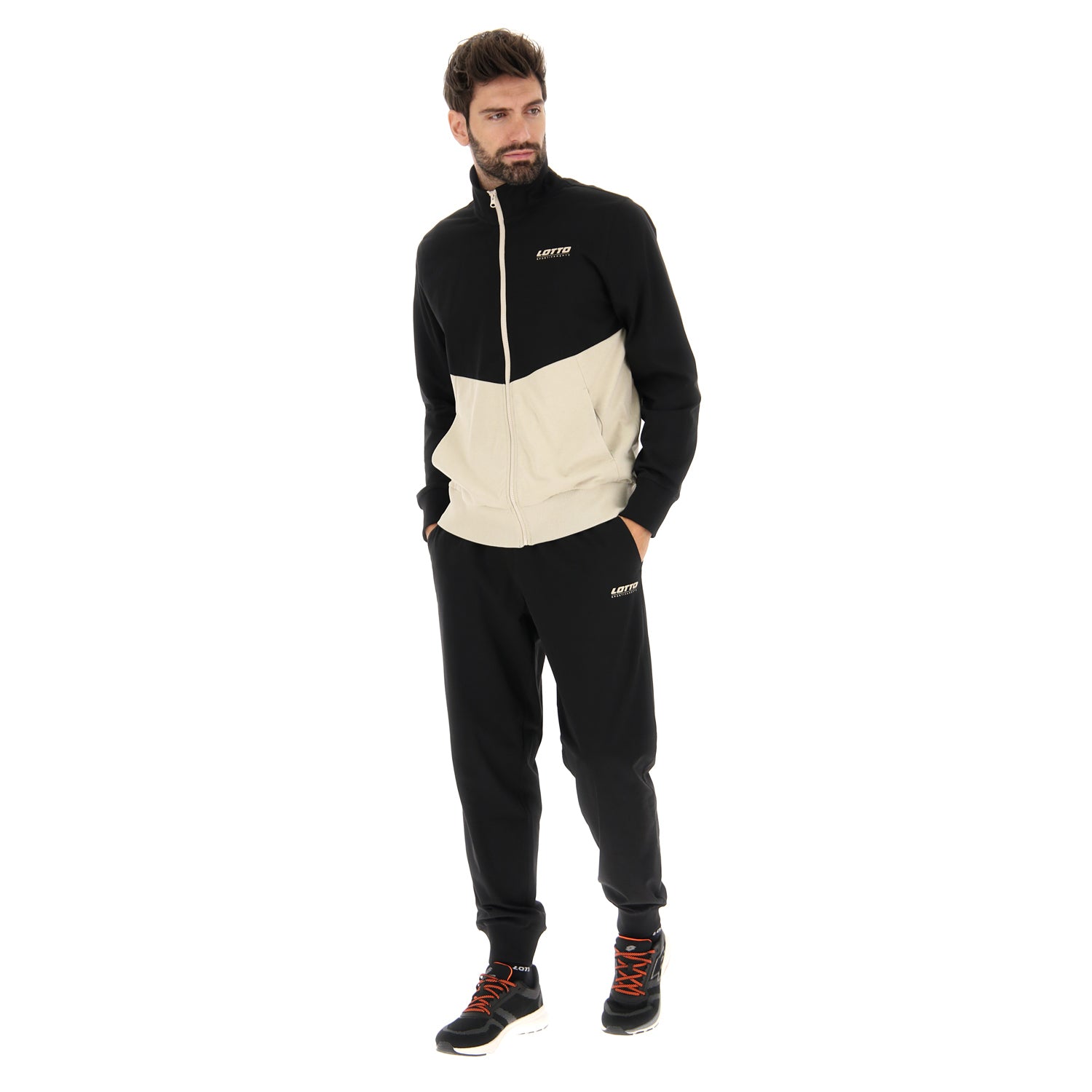 Leisure Triple Tracksuit Light Brown Man - Lotto Sport