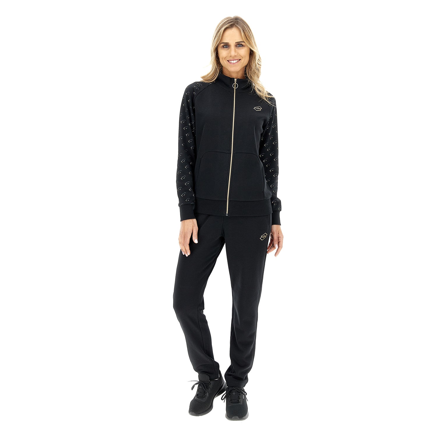 Leisure Riviera Tracksuit Black - Lotto Sport