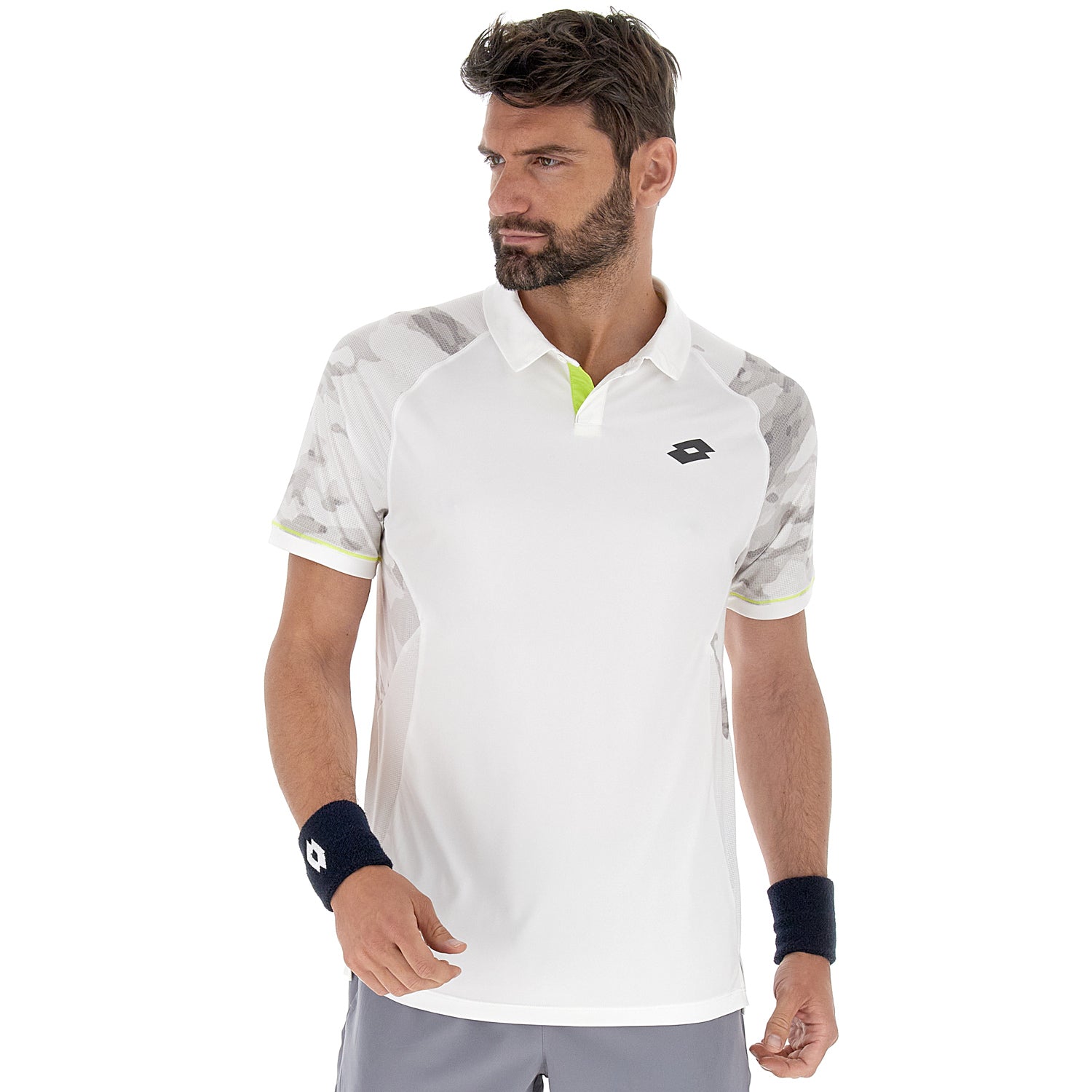 Tennis Tech D1 Polo Shirt White - Lotto Sport